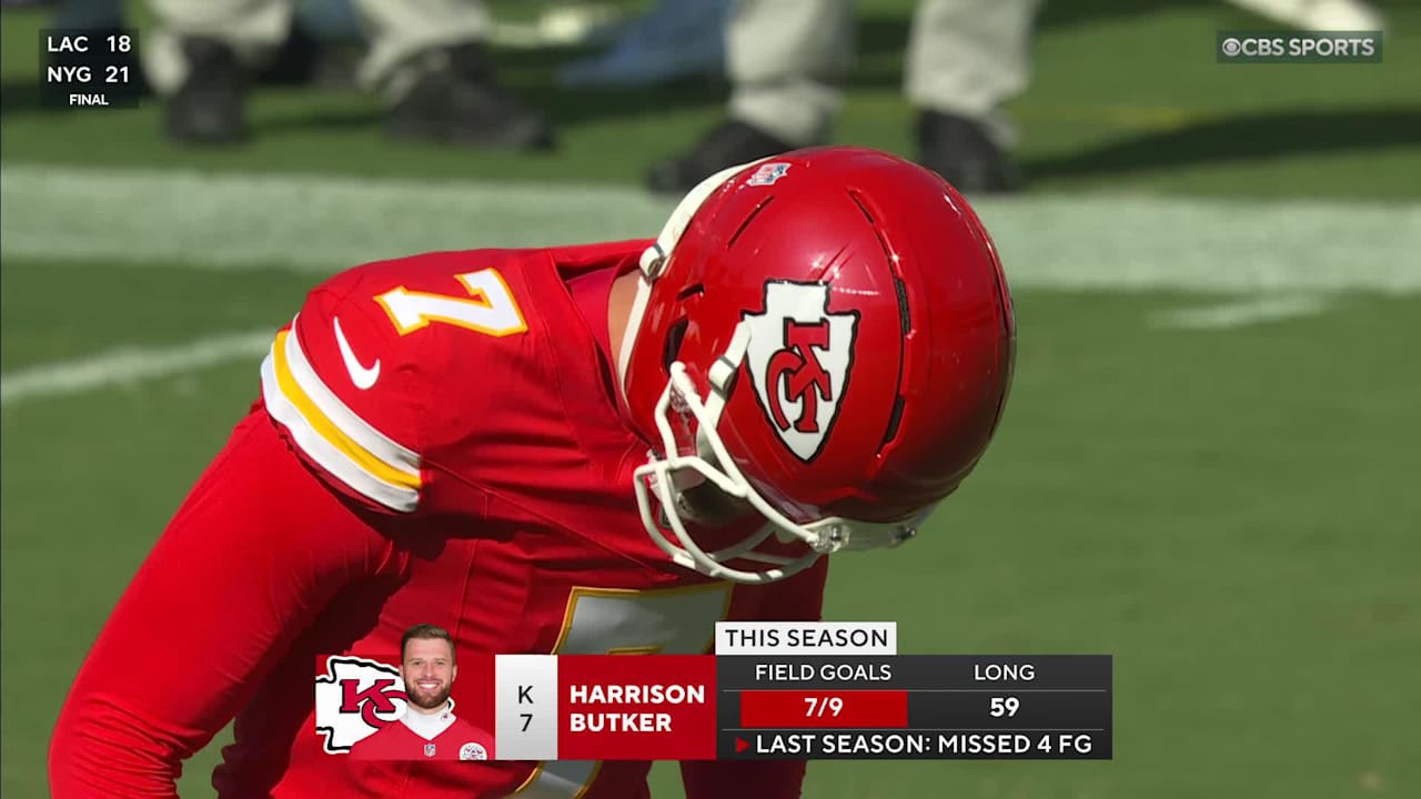 Kansas City Chiefs kicker Harrison Butker's 38-yard field goal gets ...