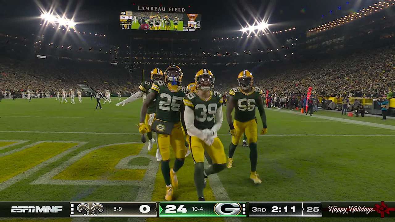 Green Bay Packers safety Zayne Anderson locks down his first career INT ...