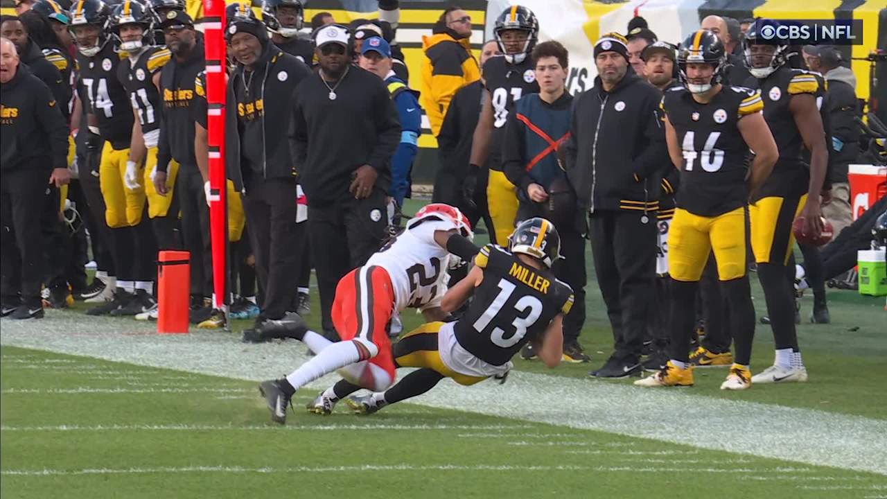 Pittsburgh Steelers wide receiver Scotty Miller demonstrates excellent ...