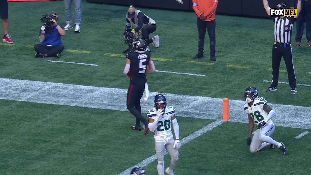 Atlanta Falcons wide receiver Drake London hauls in 5-yard TD pass to ...