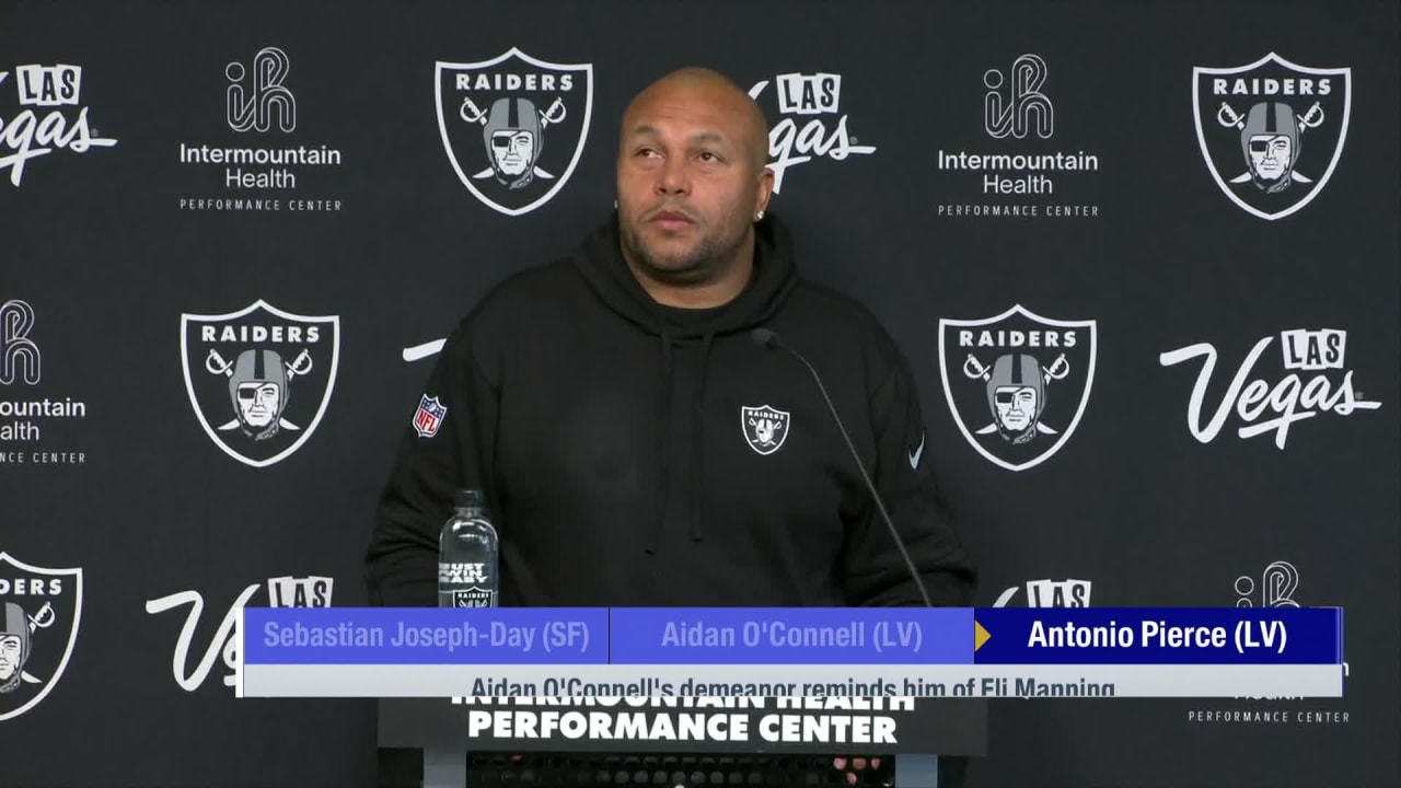 Las Vegas Raiders head coach Antonio Pierce on how quarterback Aidan O ...