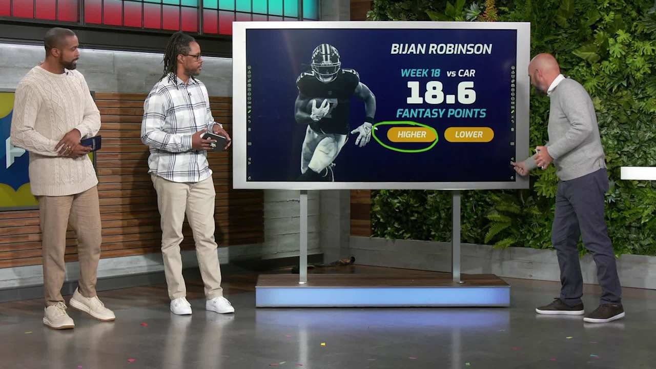 Projections for Atlanta Falcons running back Bijan Robinson's point ...