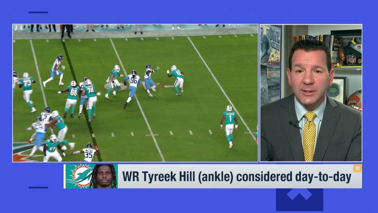 NFL Network Insider Ian Rapoport: Miami Dolphins wide receiver Tyreek Hill (ankle) considered ...