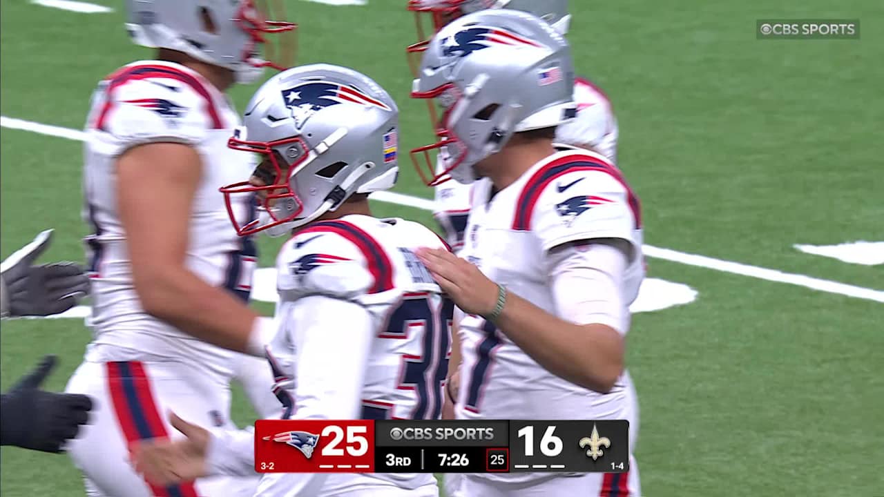 New England Patriots kicker Andy Borregales converts 24-yard FG to ...