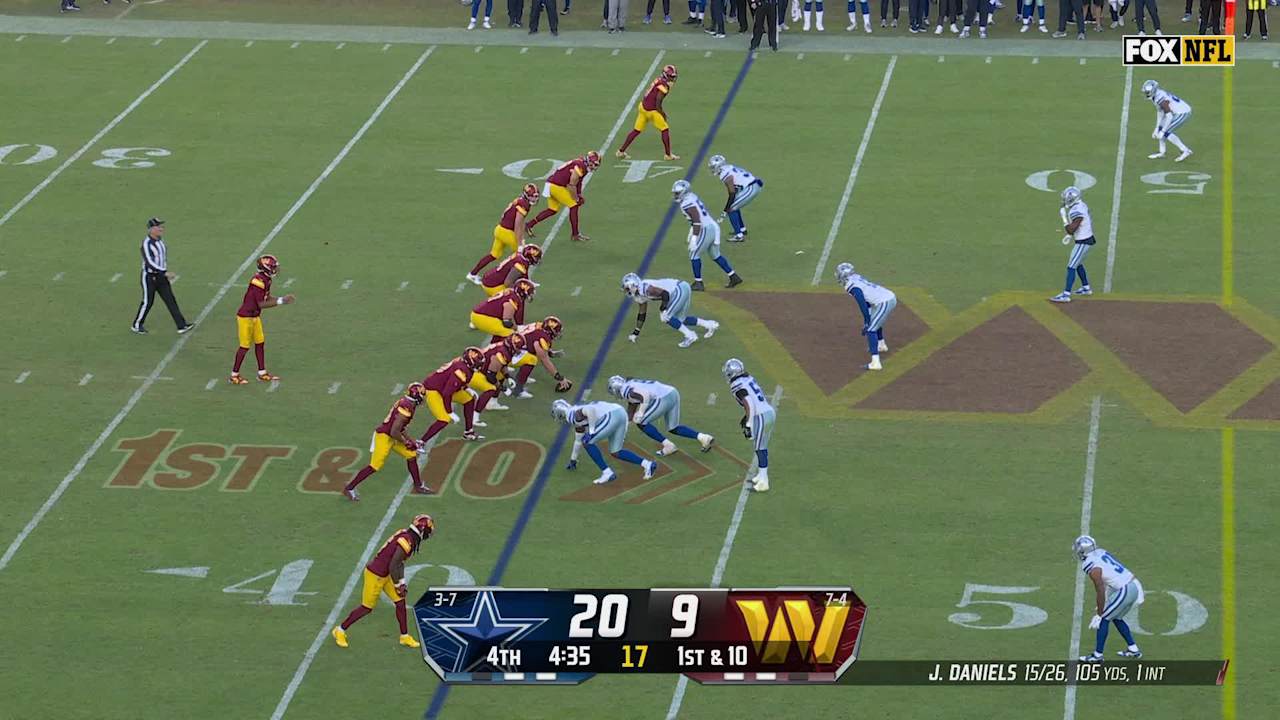 Washington Commanders quarterback Jayden Daniels' dart to wide receiver ...