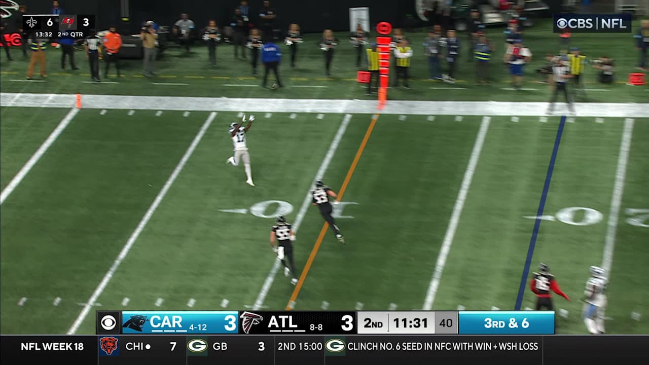Carolina Panthers wide receiver Xavier Legette's stretching grab sets ...
