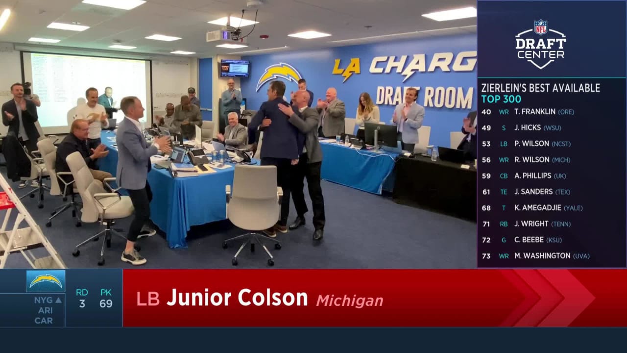 Take a look at Los Angeles Chargers' draft room after Harbaugh selects ...