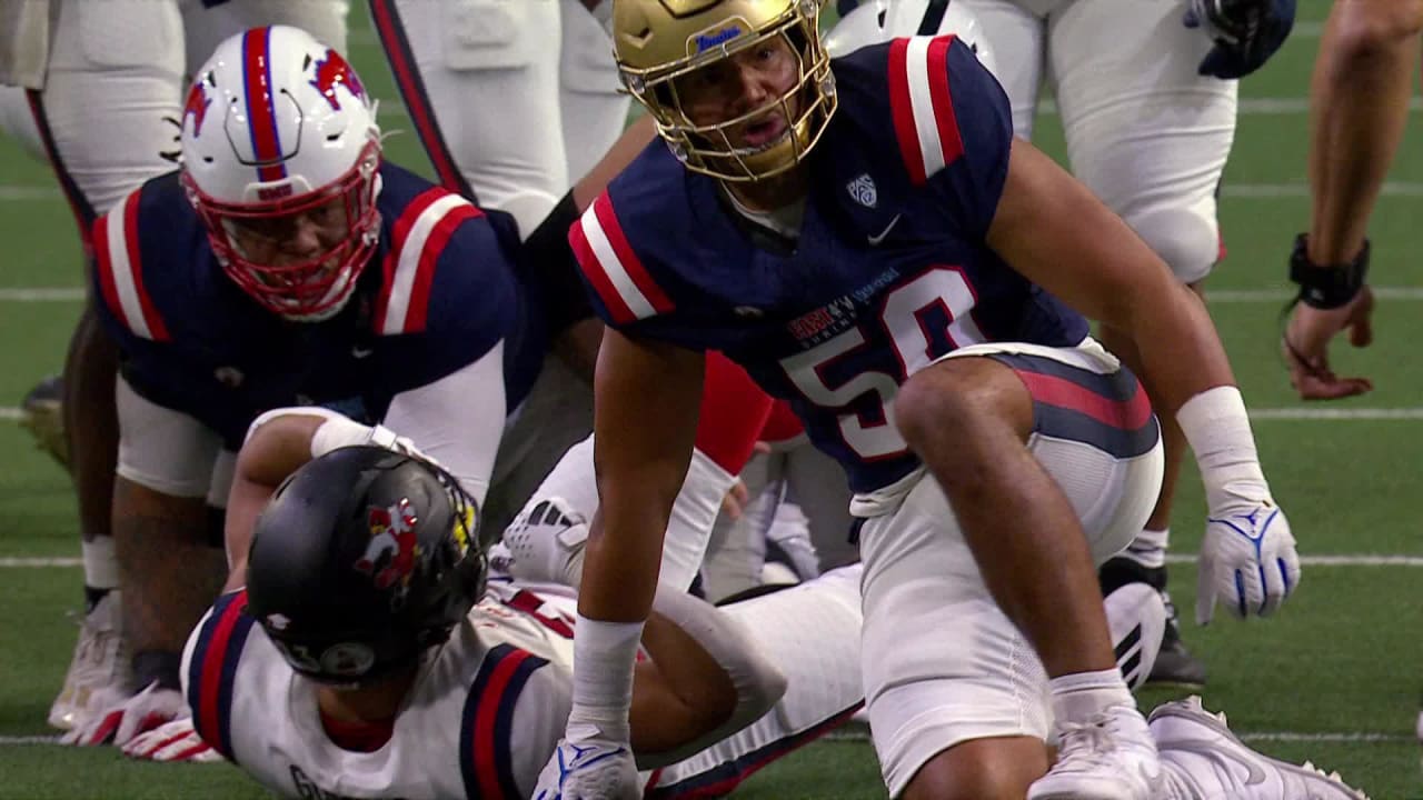 UCLA Bruins linebacker Darius Muasau lays the BOOM for a thunderous ...