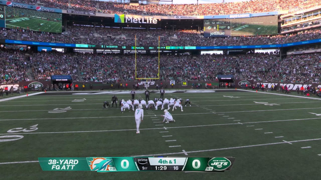 Miami Dolphins kicker Jason Sanders' 38-yard field goal opens the scoring in Black Friday game ...