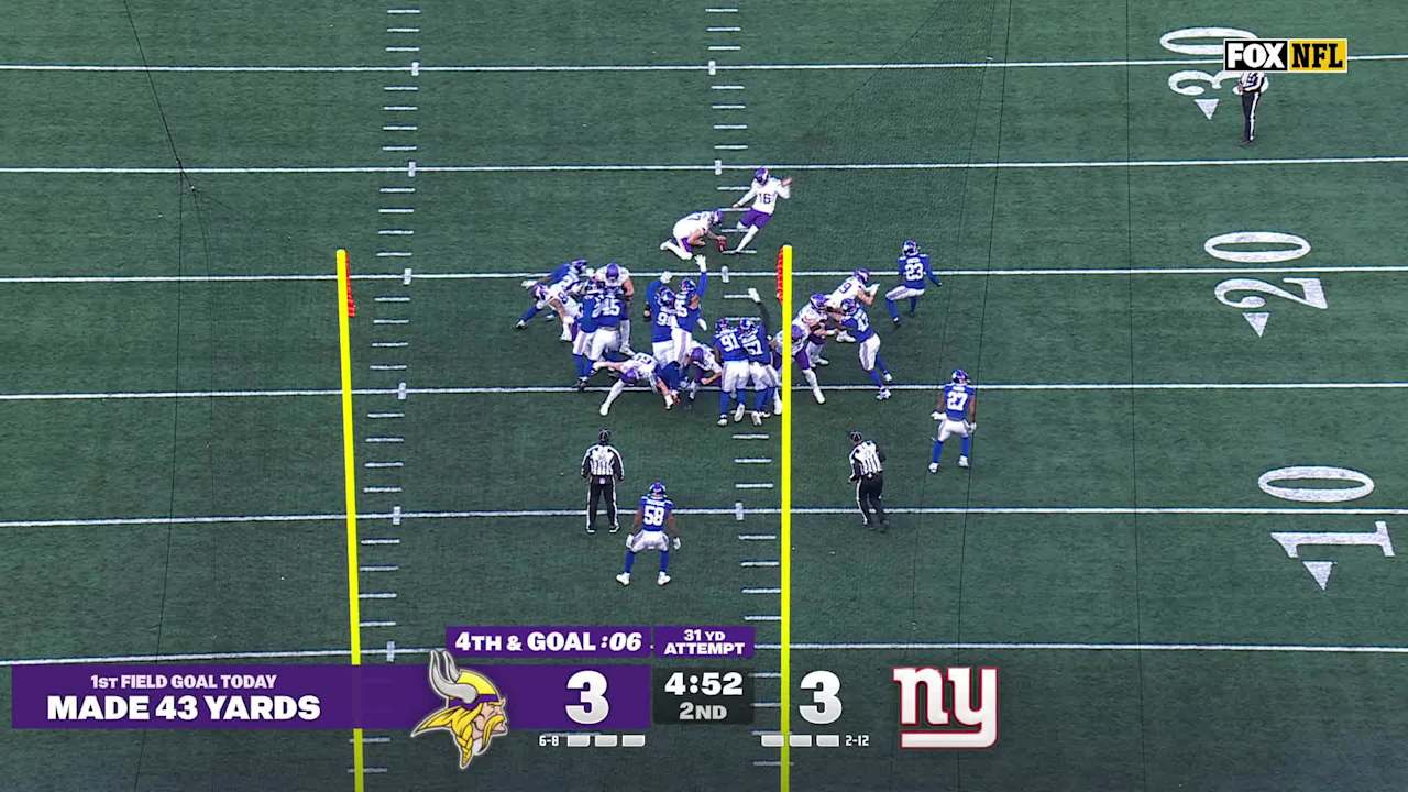 Minnesota Vikings kicker Will Reichard's second field goal of day gives ...