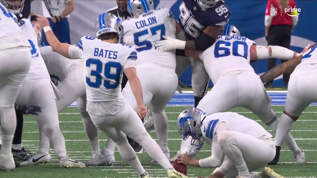 Detroit Lions kicker Jake Bates drains 47-yard field goal to end first ...