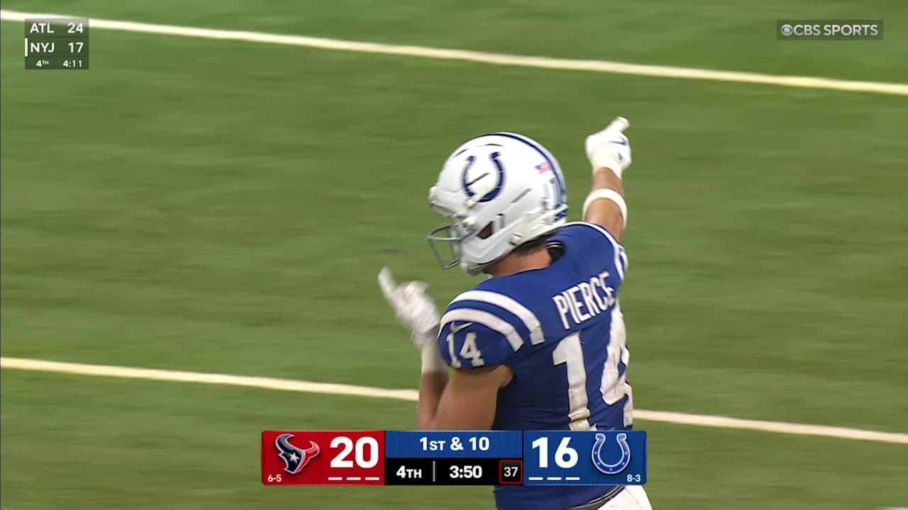 Indianapolis Colts wide receiver Alec Pierce's 22-yard reception comes ...