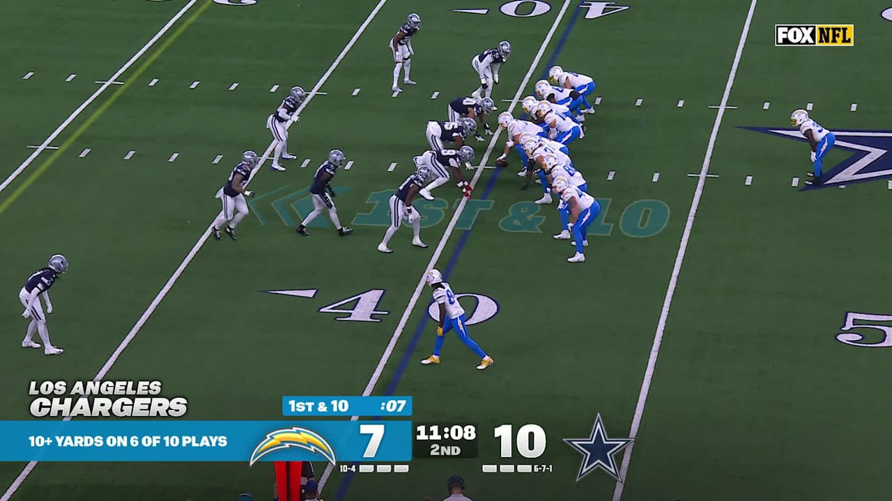 Los Angeles Chargers quarterback Justin Herbert steps up and delivers a ...