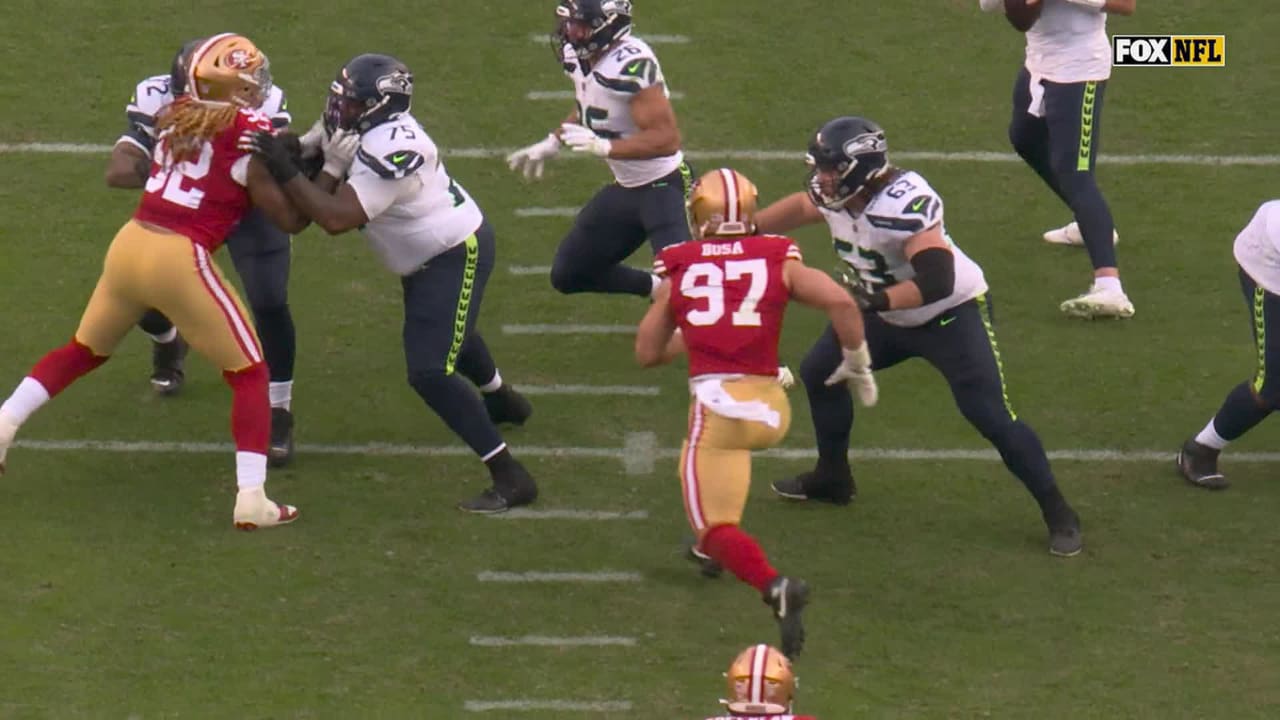 San Francisco 49ers defensive end Nick Bosa's first sack of game comes ...