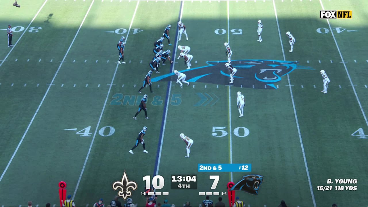 Carolina Panthers quarterback Bryce Young's seventh interception of ...