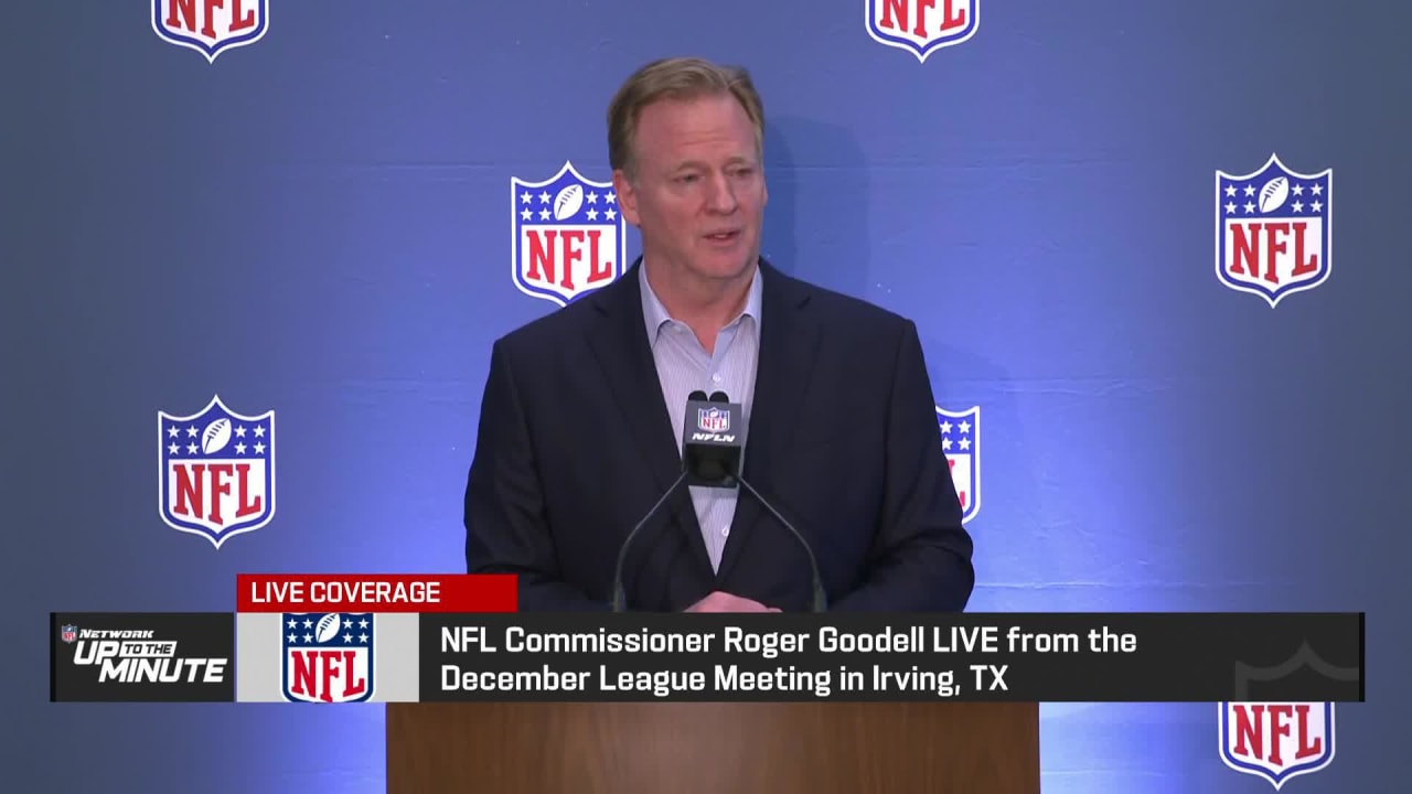 Commissioner Roger Goodell talks to press following December League ...
