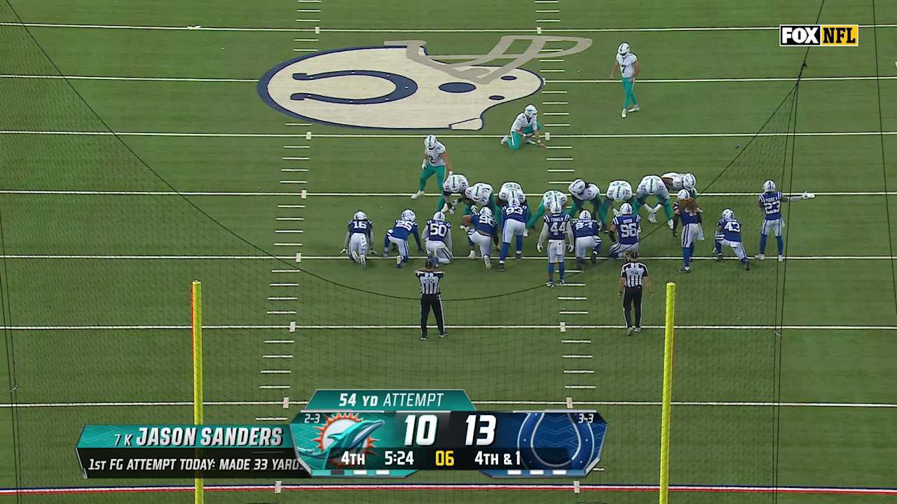 Miami Dolphins kicker Jason Sanders' field goal attempt is NO GOOD ...