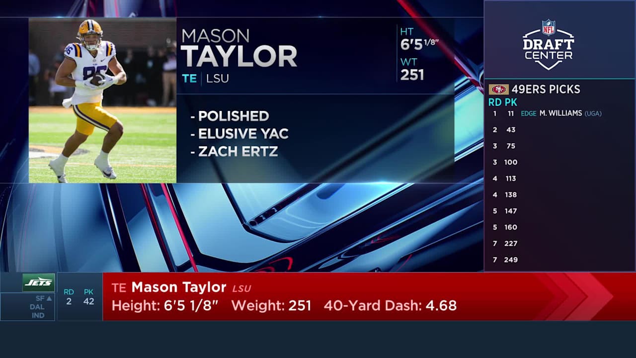 NFL Network's Lance Zierlein on tight end Mason Taylor: 'He is a very ...