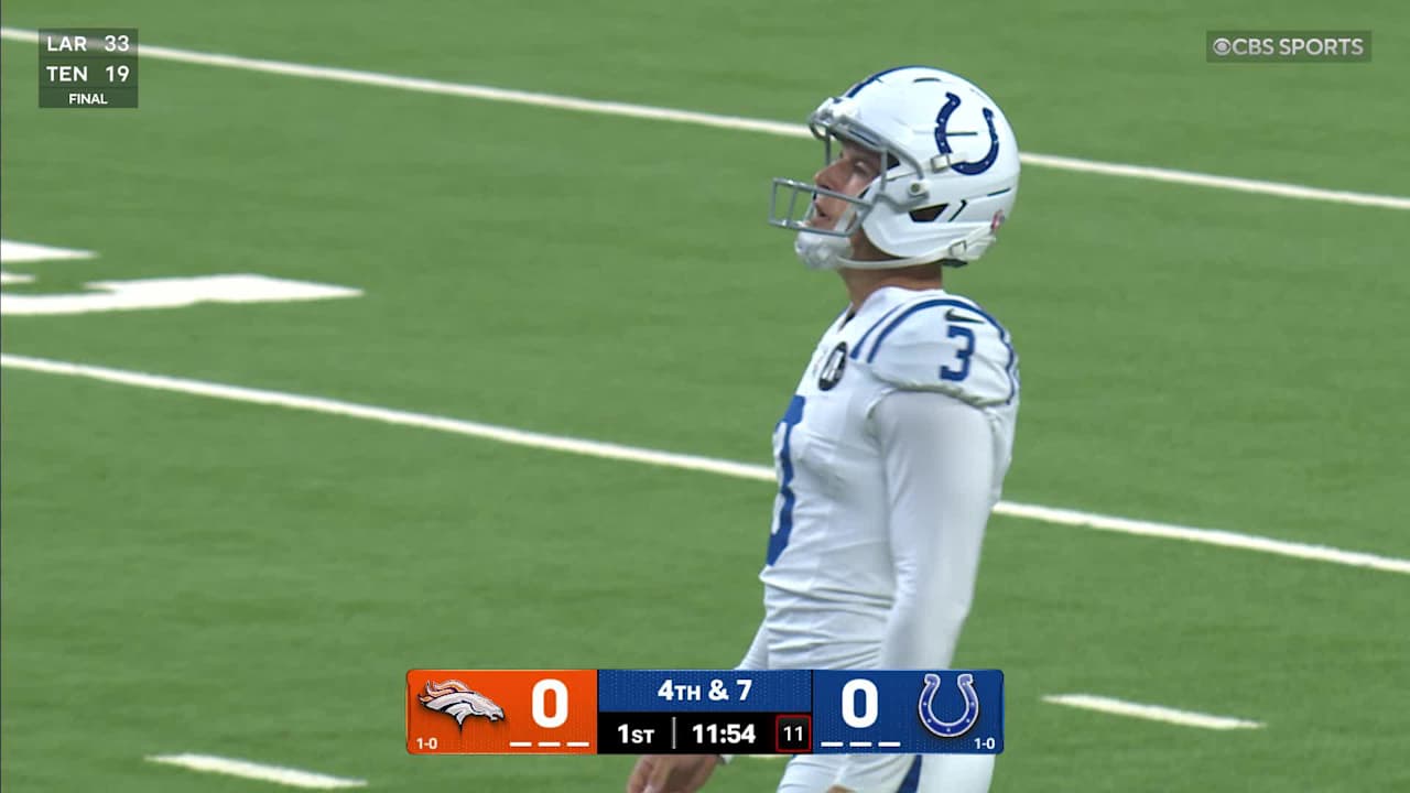 Indianapolis Colts' kicker Spencer Shrader's 29-yard field goal gives ...