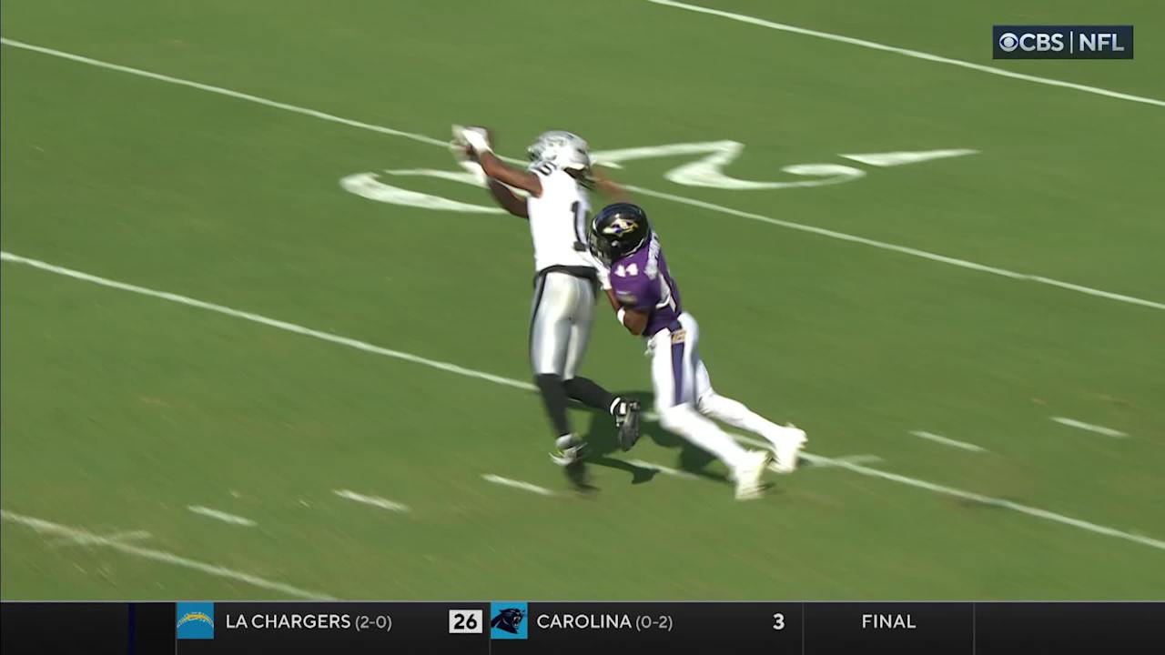 Las Vegas Raiders quarterback Gardner Minshew's 8-yard laser to wide ...