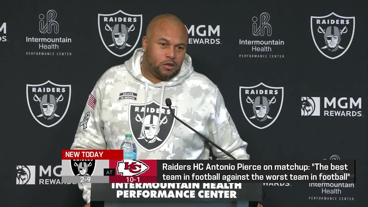 Las Vegas Raiders head coach Antonio Pierce: It's the 'best team in ...