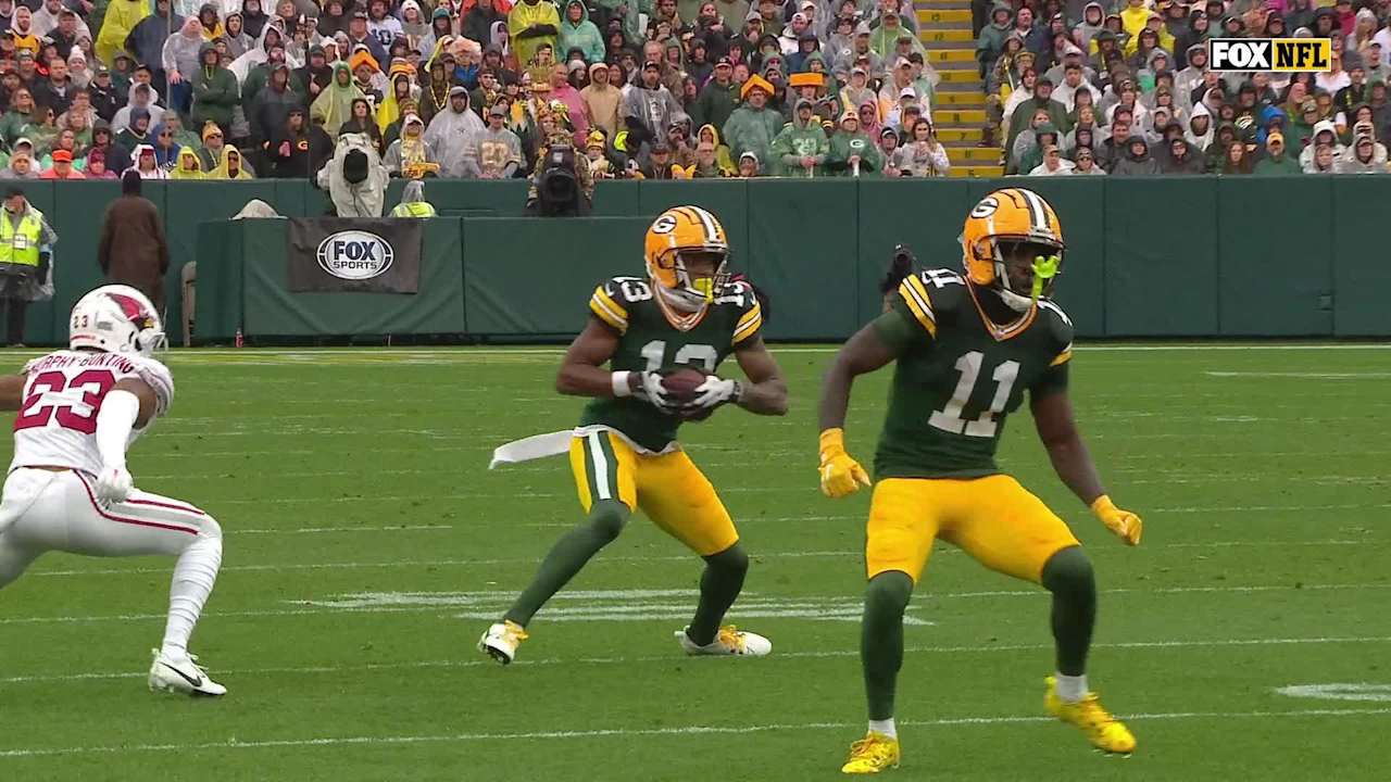 Green Bay Packers wide receiver Dontayvion Wicks' sudden-stop move ...