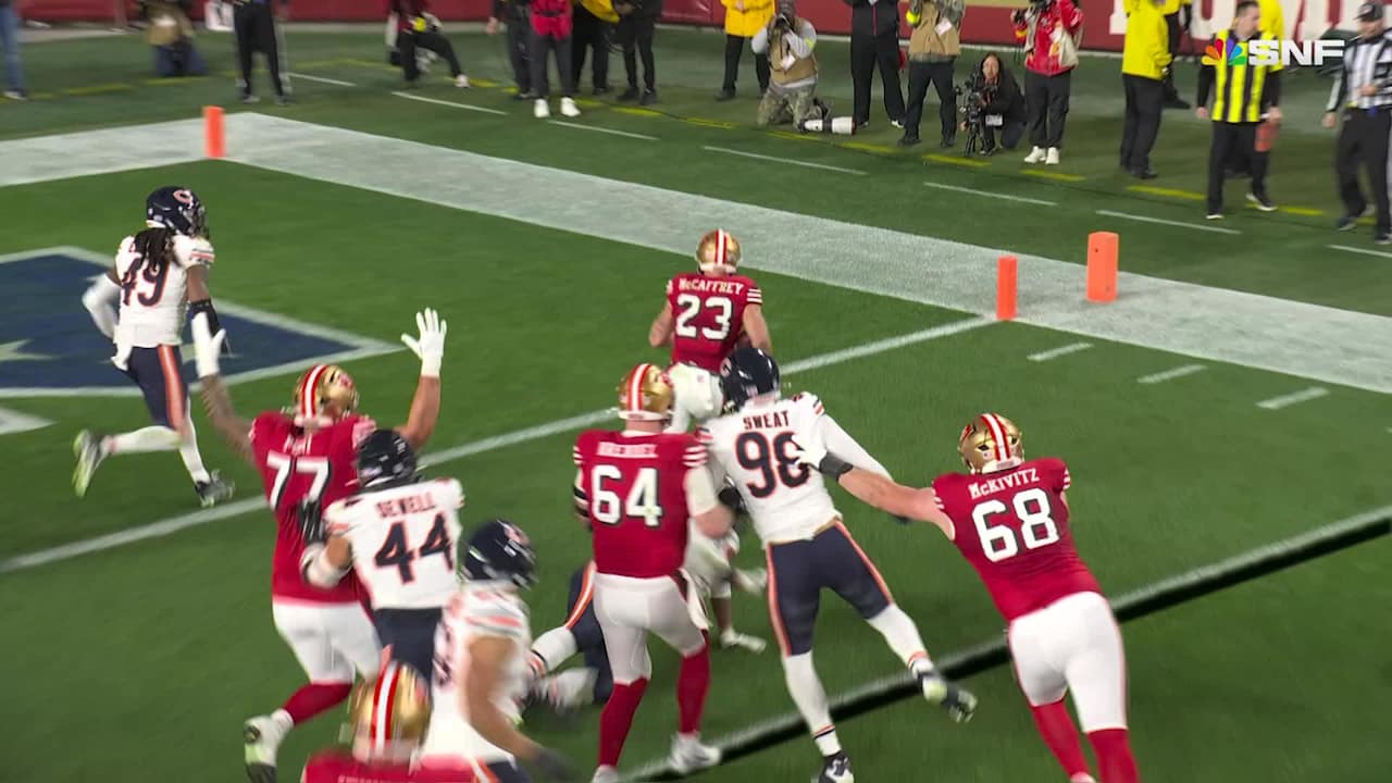 San Francisco 49ers running back Christian McCaffrey's 10th touchdown ...