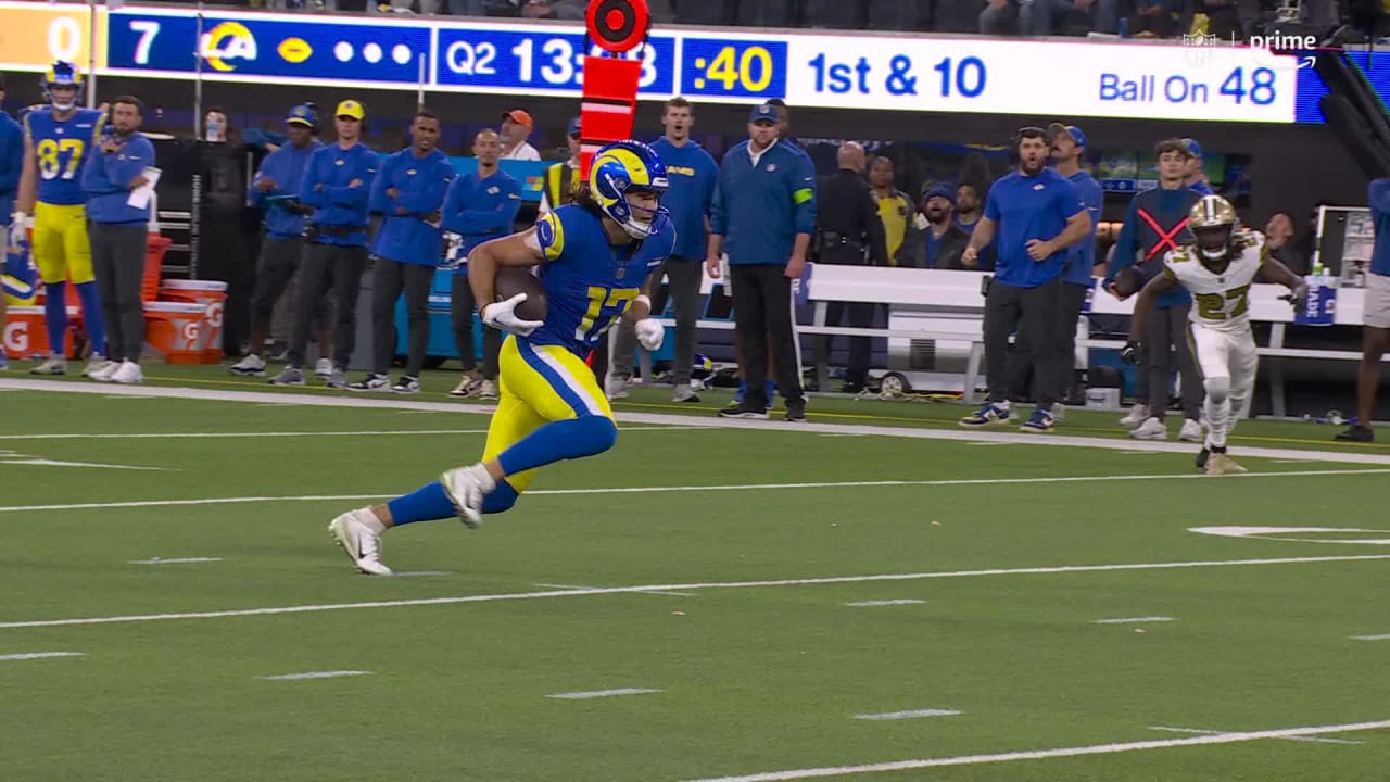 Los Angeles Rams quarterback Matthew Stafford's 28-yard laser to Rams ...