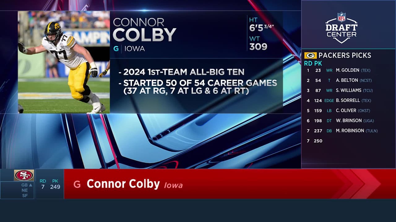 49ers select Connor Colby with No. 249 pick in 2025 draft | 49ers Webzone