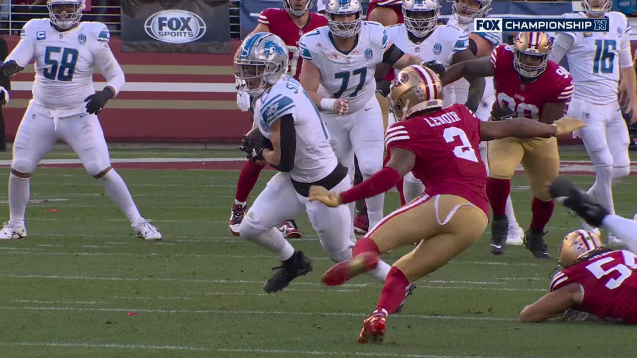 Detroit Lions wide receiver Amon-Ra St. Brown shakes off San Francisco ...