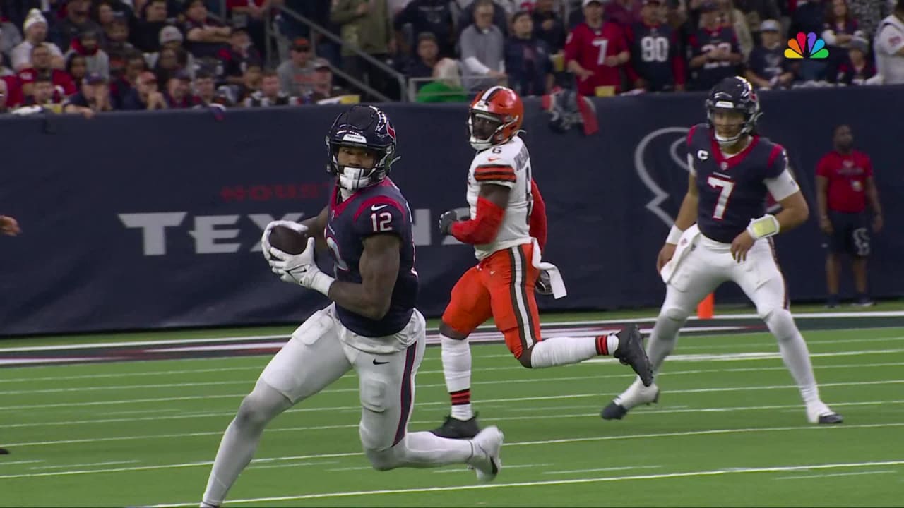 Houston Texans wide receiver Nico Collins flashes the jets on 12-yard ...