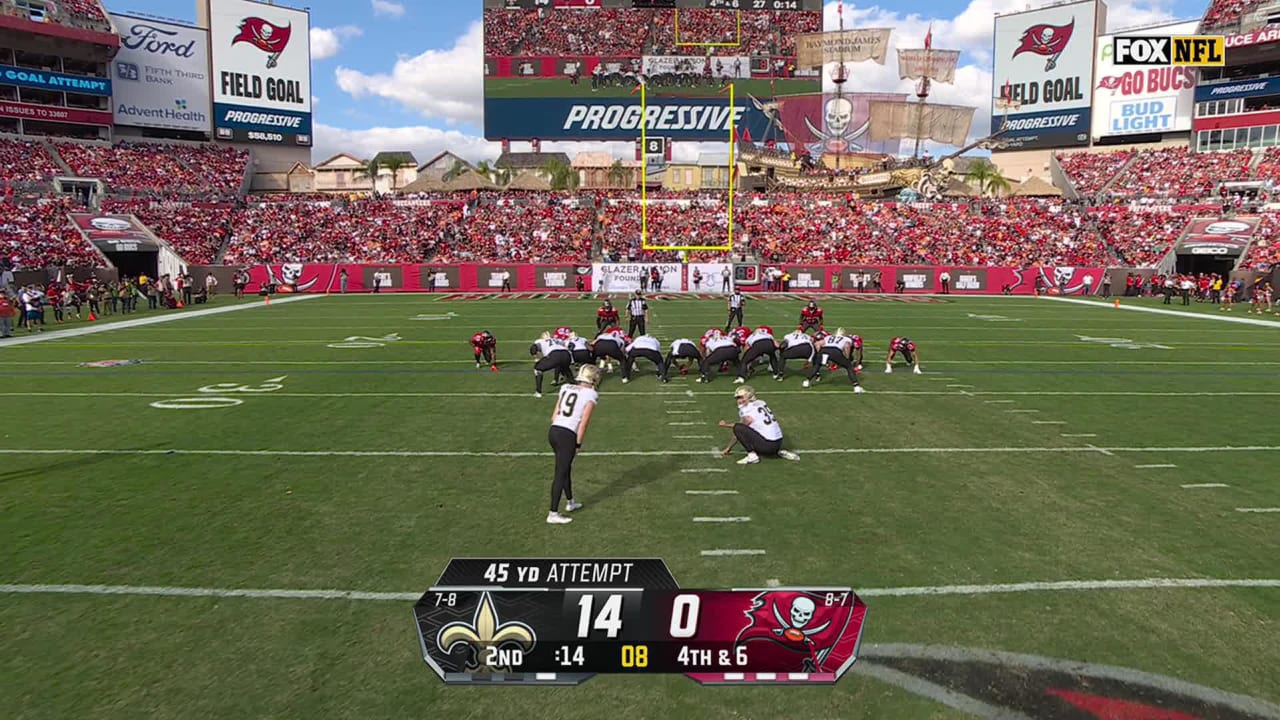 New Orleans Saints kicker Blake Grupe's 45-yard field goal puts the ...