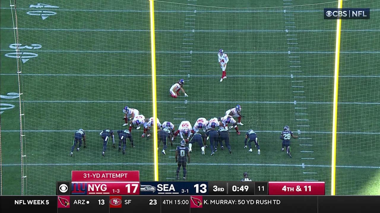New York Giants kicker Greg Joseph's 31-yard FG extends Giants lead to ...