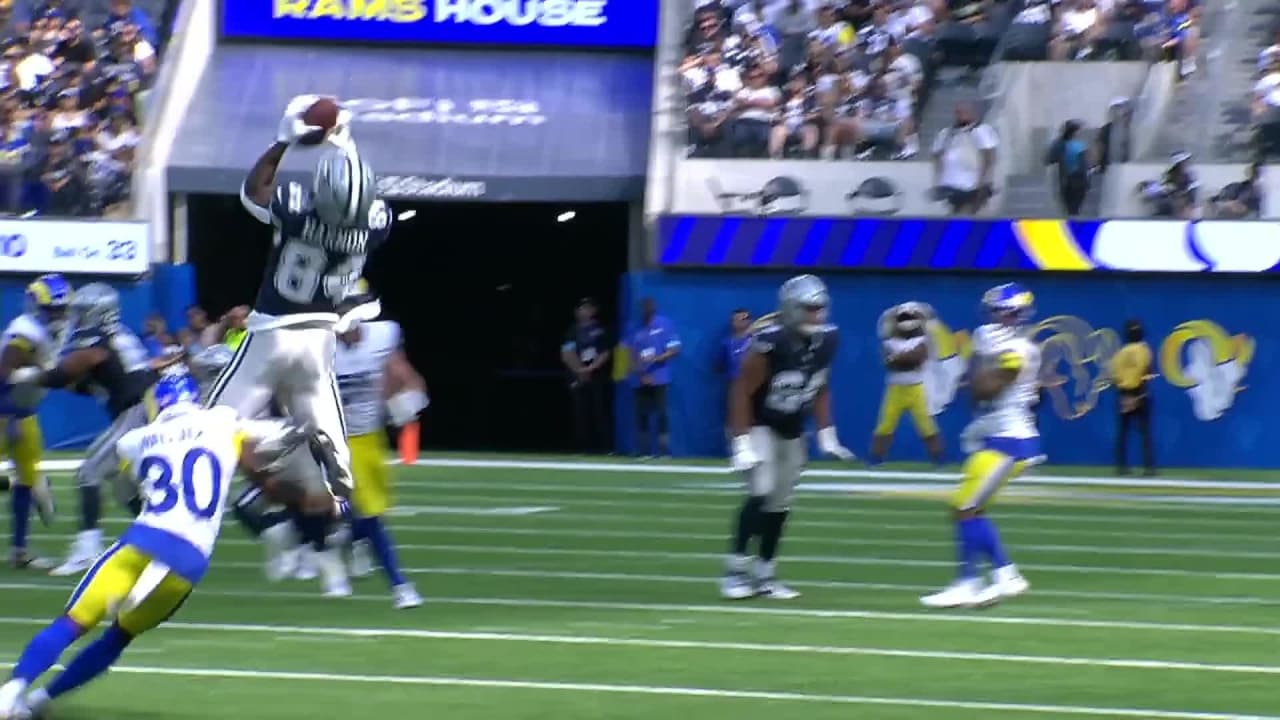 Dallas Cowboys wide receiver Kelvin Harmon's chain-moving catch comes amid Los Angeles Rams ...