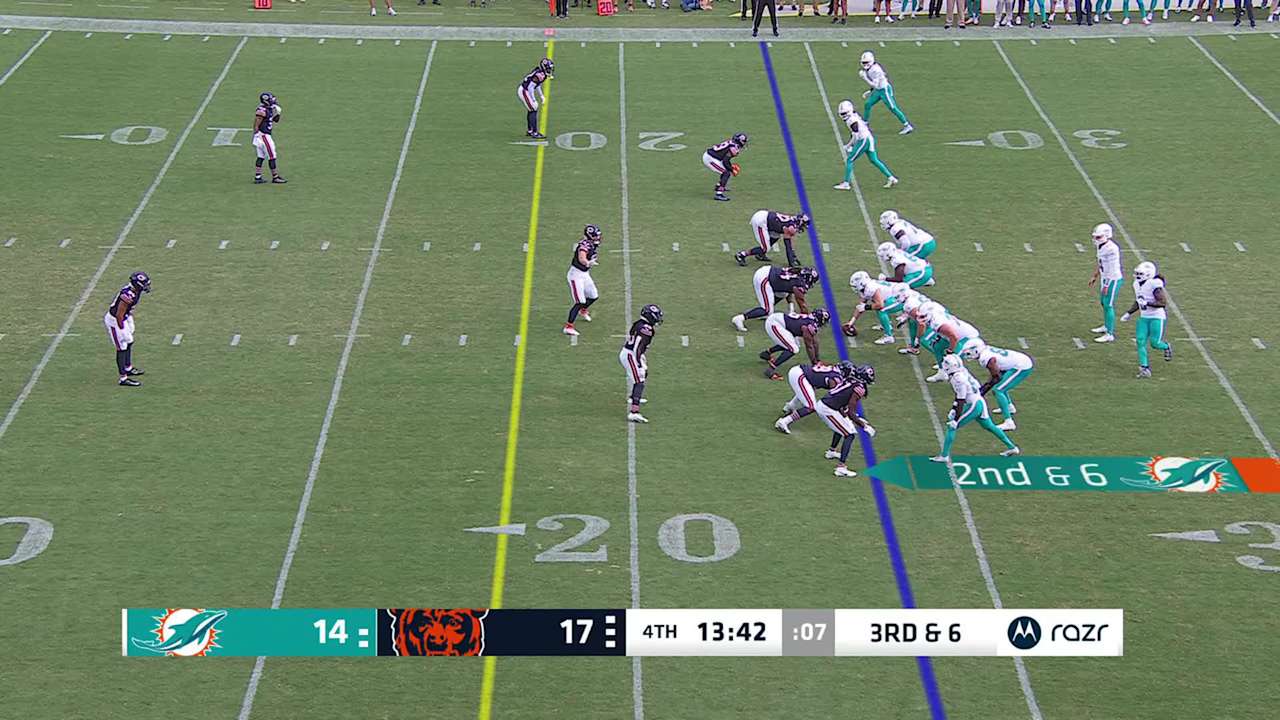 Miami Dolphins' running back Alexander Mattison's 21-yard catch and run ...