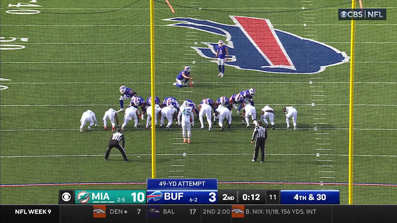 Buffalo Bills kicker Tyler Bass' 49-yard field goal cut Miami Dolphins ...