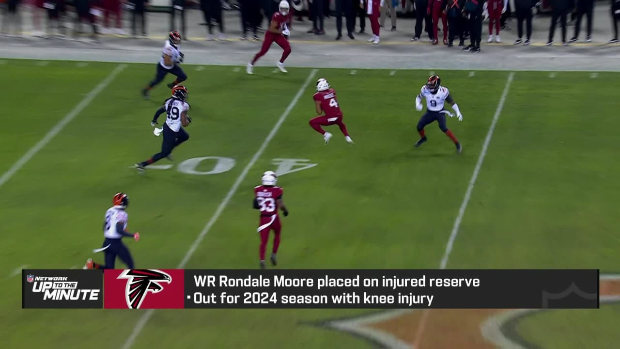Atlanta Falcons wide receiver Rondale Moore (knee) placed on injured ...