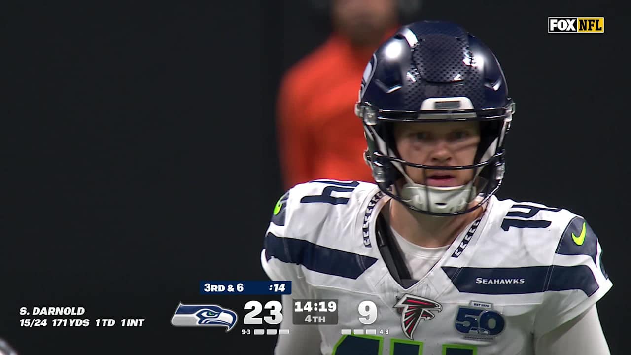 Seattle Seahawks quarterback Sam Darnold goes deep to wide receiver ...
