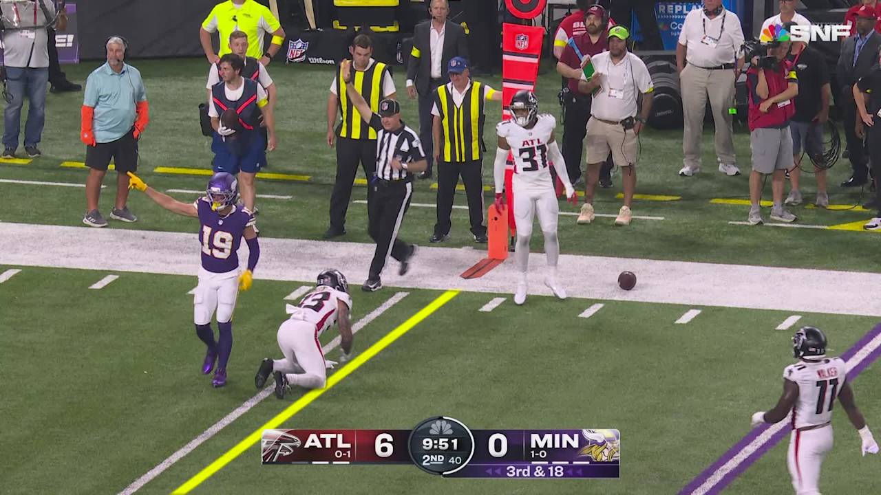 Minnesota Vikings wide receiver Adam Thielen's first catch in his ...