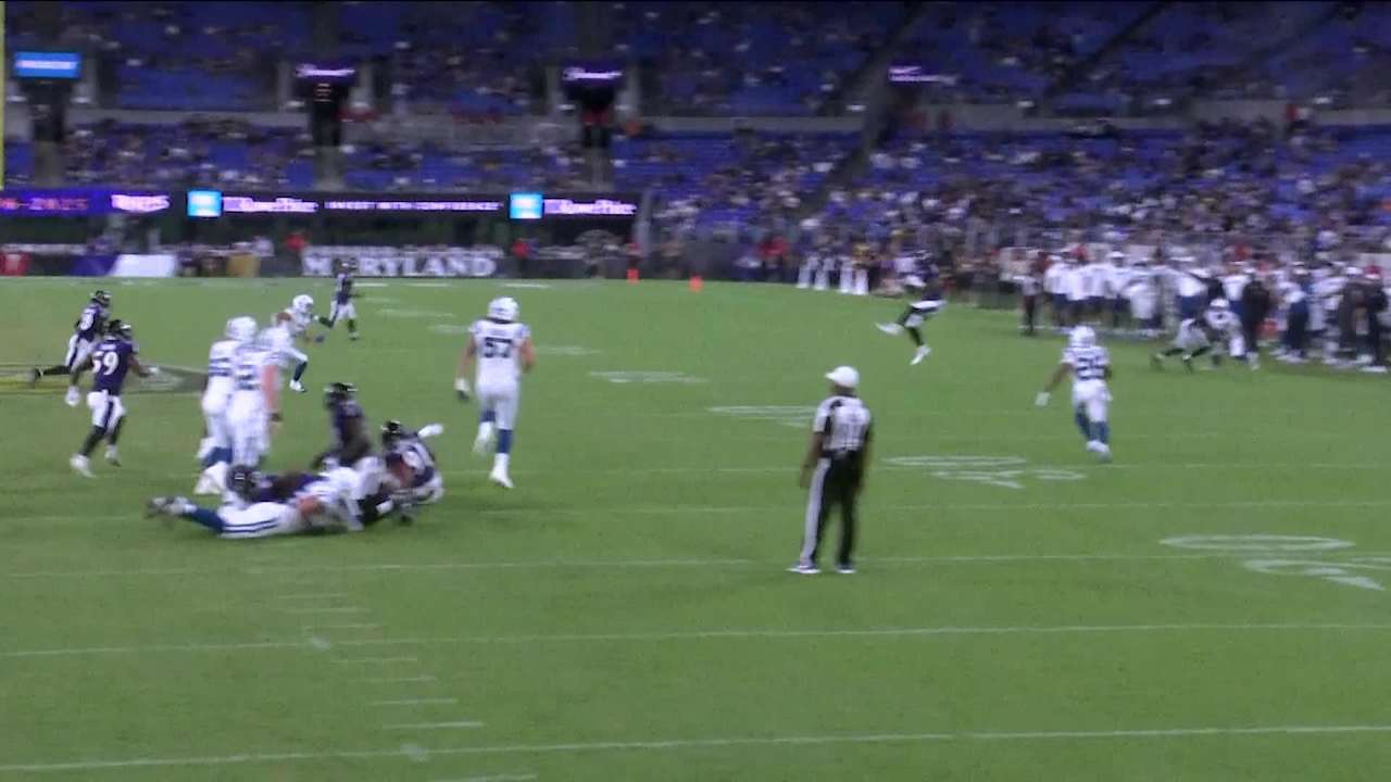 Baltimore Ravens linebacker Jay Higgins collects Indianapolis Colts ...