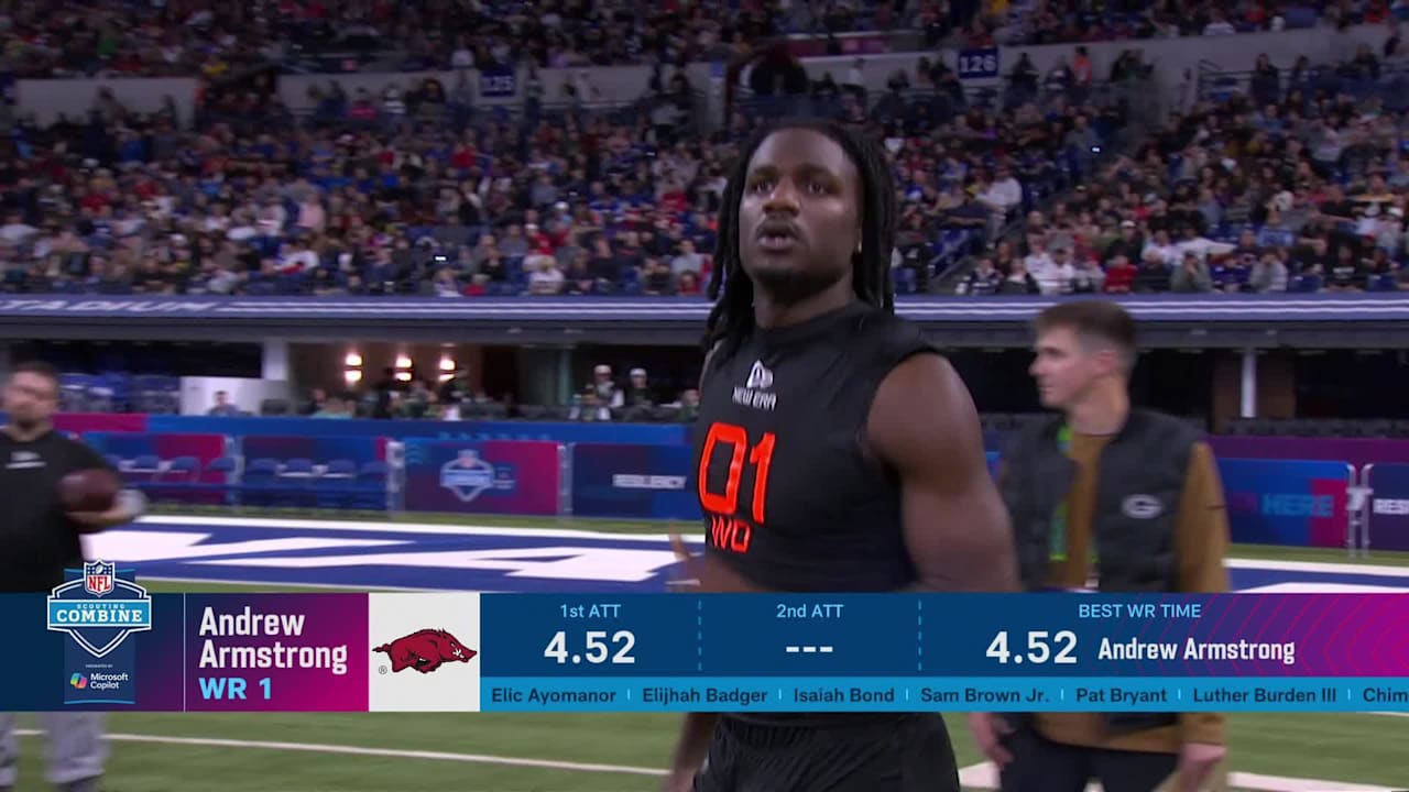 Wide receiver Andrew Armstrong runs official 4.51-second 40-yard dash ...