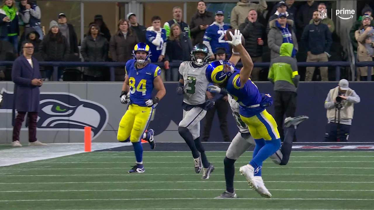 Los Angeles Rams wide receiver Puka Nacua shows off his acrobatic ...