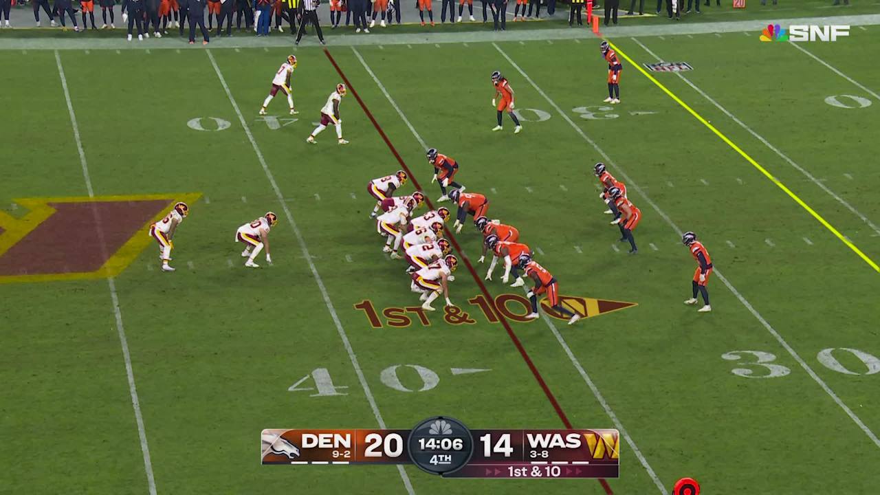 Washington Commanders quarterback Mariota's 14-yard dart to tight end ...