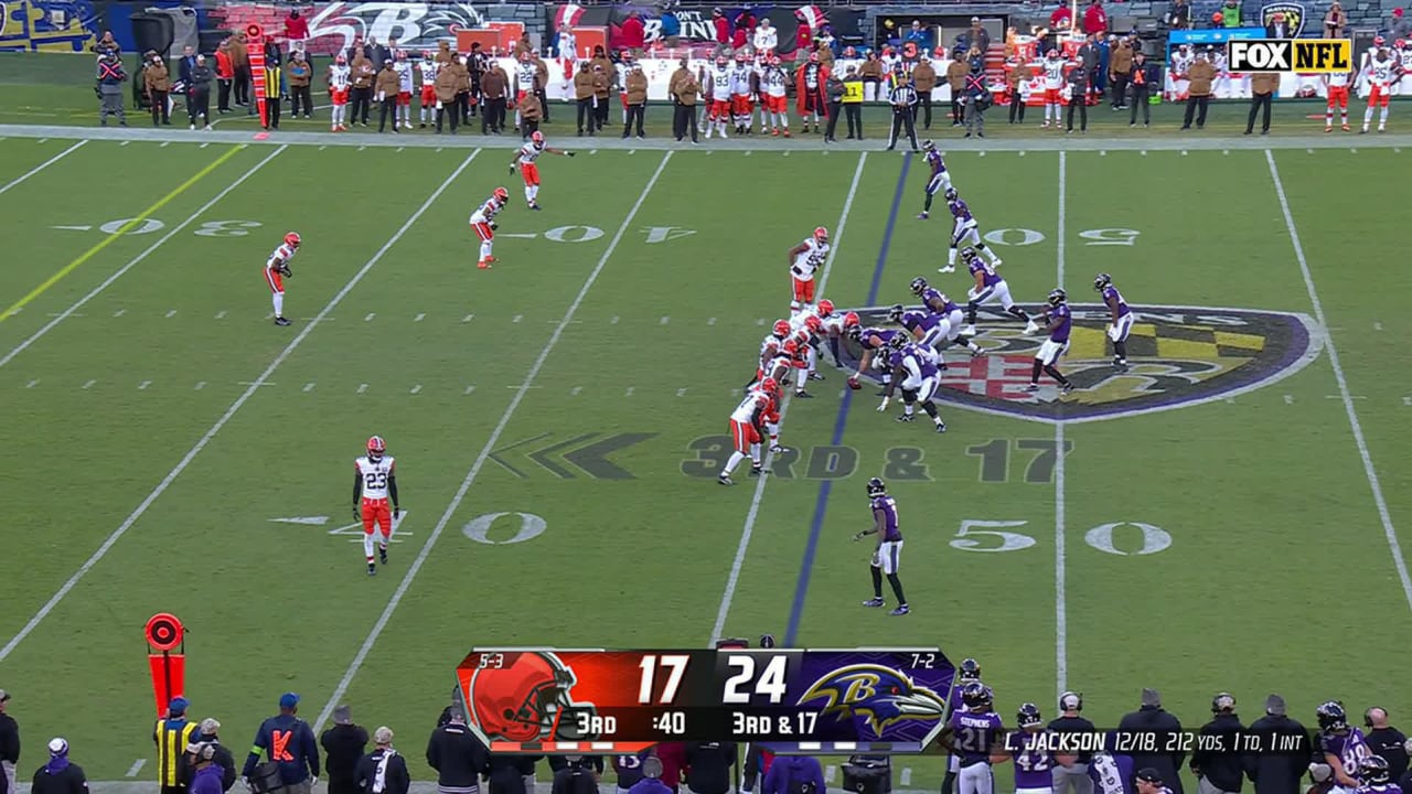 Cleveland Browns defensive end Myles Garrett sacks Baltimore Ravens ...