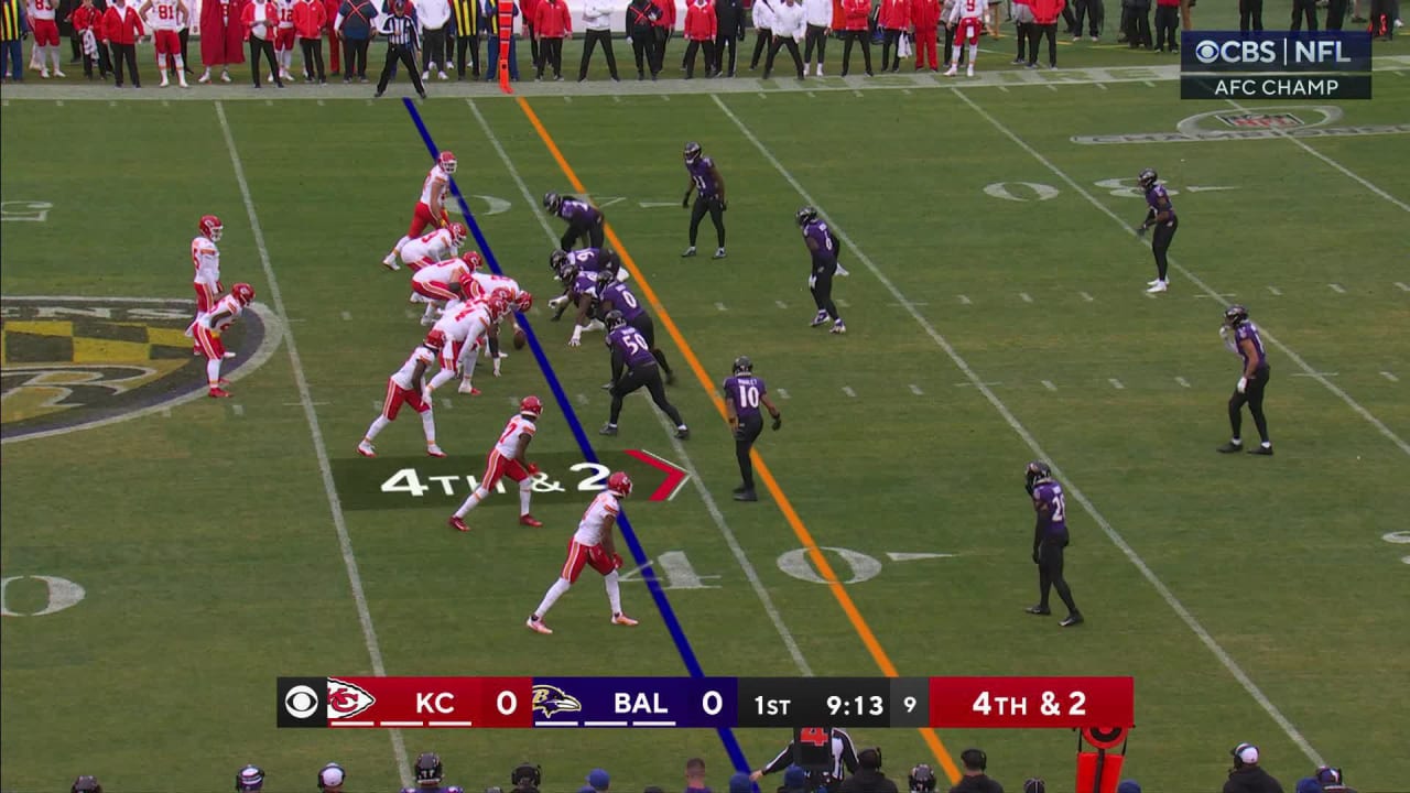 Kansas City Chiefs quarterback Patrick Mahomes' fourth-down pass dots ...