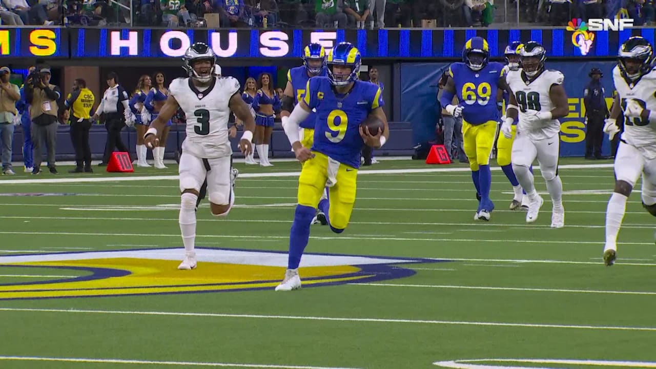 Los Angeles Rams quarterback Matthew Stafford's longest run as a Ram ...