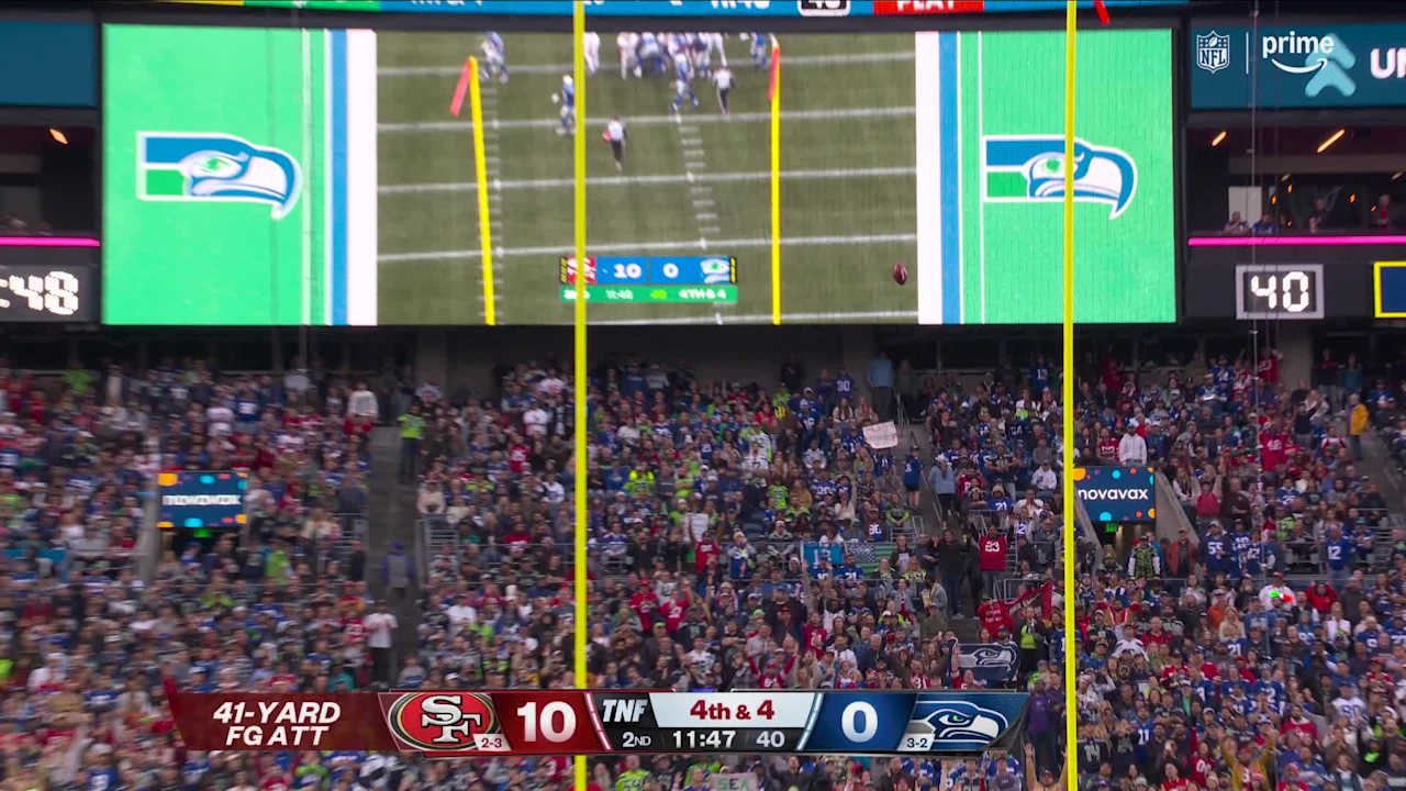 San Francisco 49ers kicker Matthew Wright's second made field goal of ...