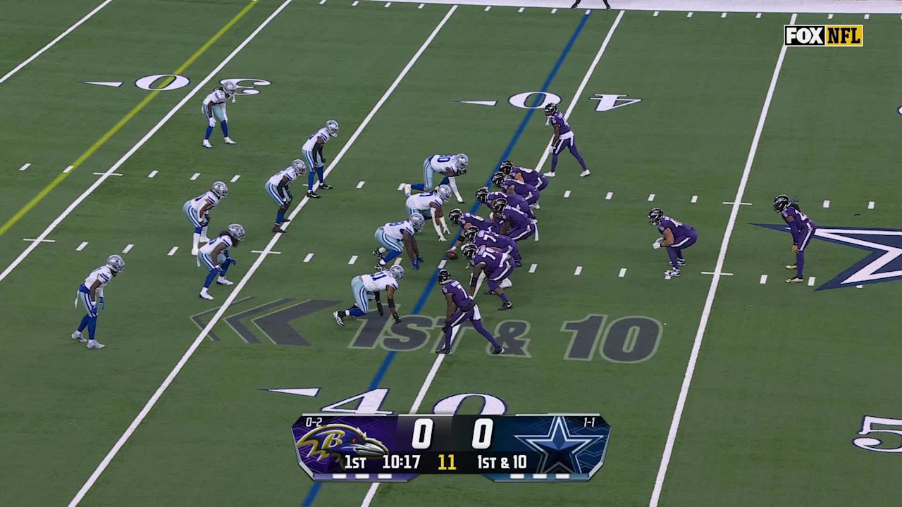 Baltimore Ravens quarterback Lamar Jackson finds wide-open tight end ...