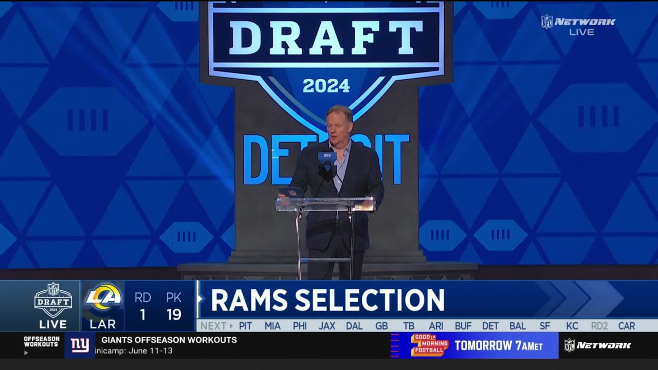 Los Angeles Rams select EDGE Jared Verse with No. 19 pick in 2024 NFL Draft