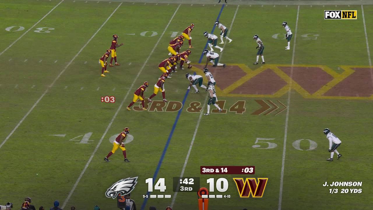 Philadelphia Eagles cornerback Cooper DeJean intercepts errant ...